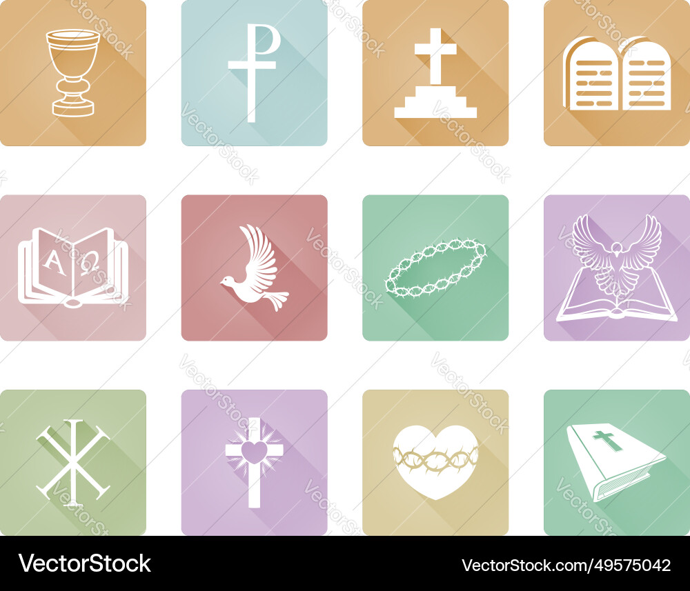 Religious christian icons Royalty Free Vector Image