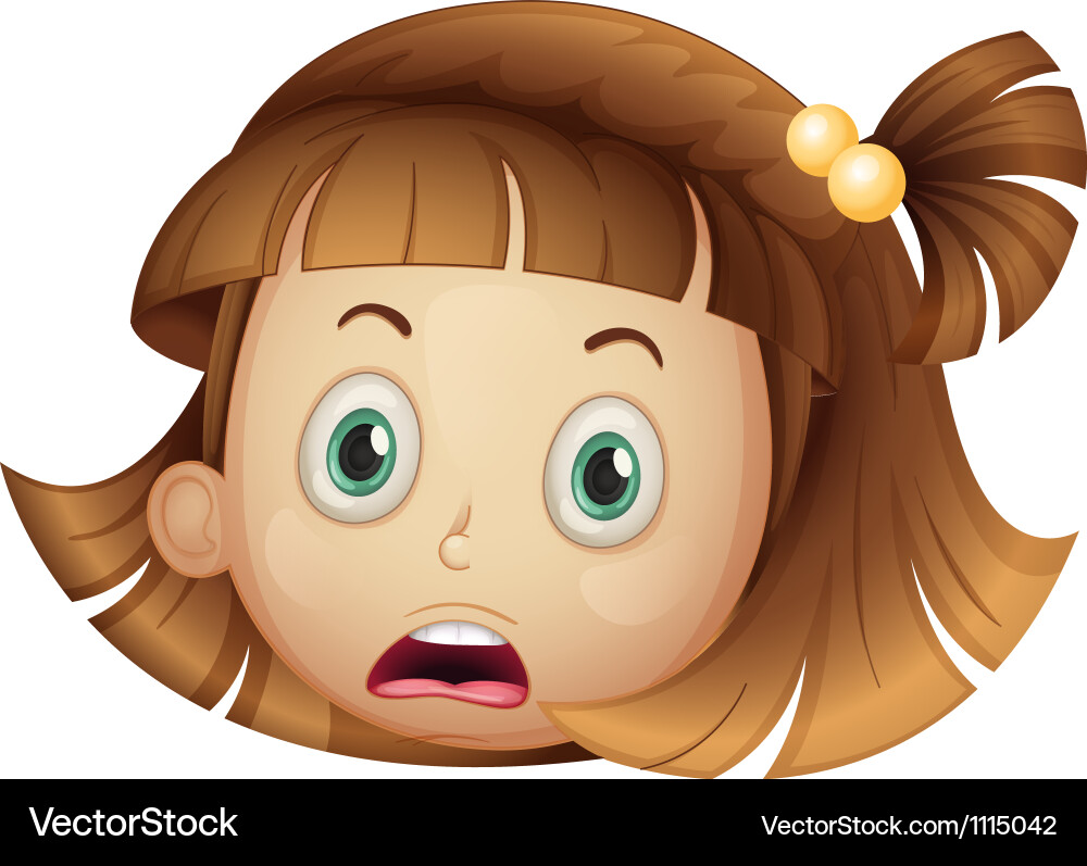 Shocked girl Royalty Free Vector Image - VectorStock