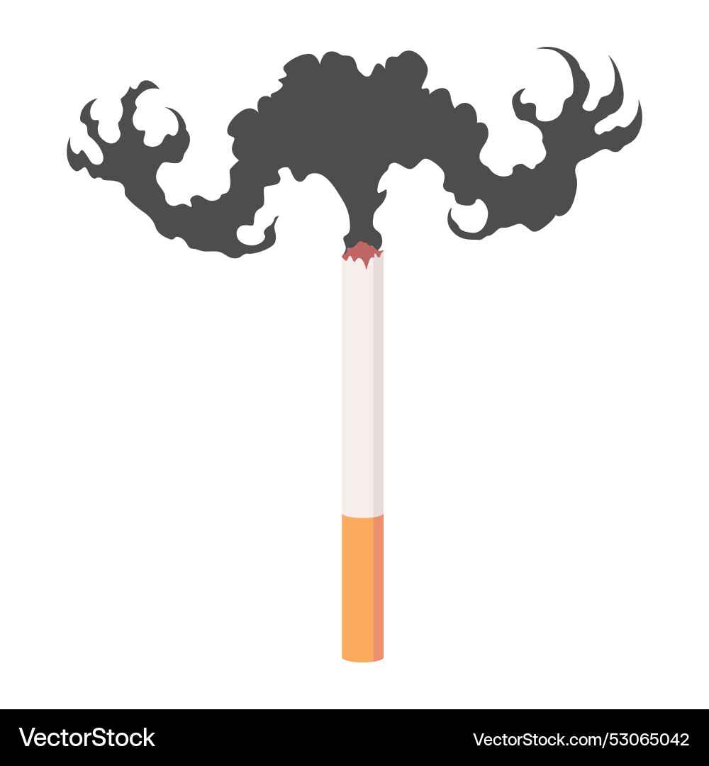 Smoking dangers icon awareness about Royalty Free Vector