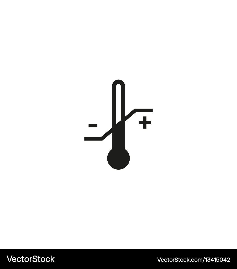 Temperature limitation symbol on white background Vector Image