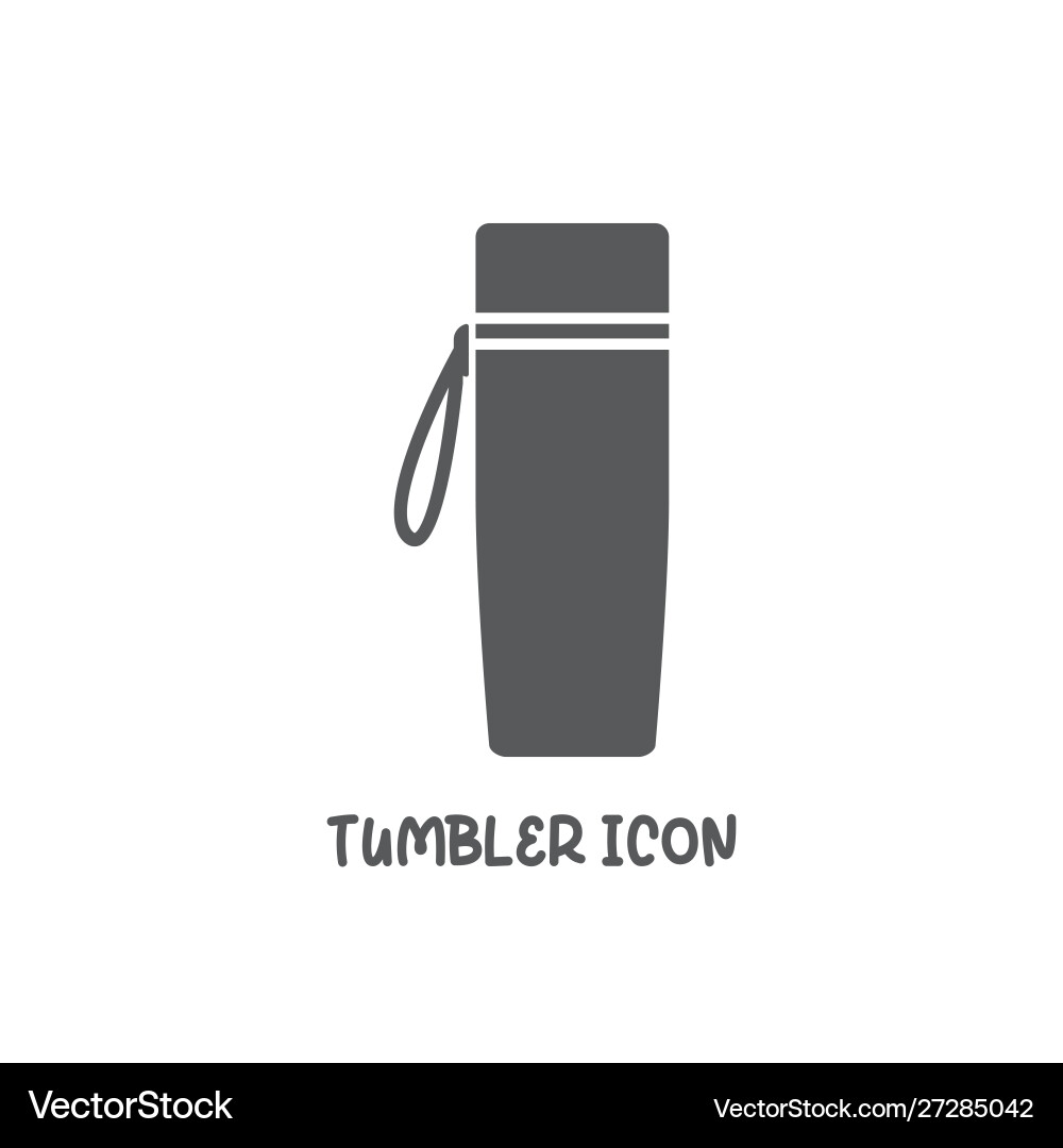 Tumbler icon simple flat style Royalty Free Vector Image
