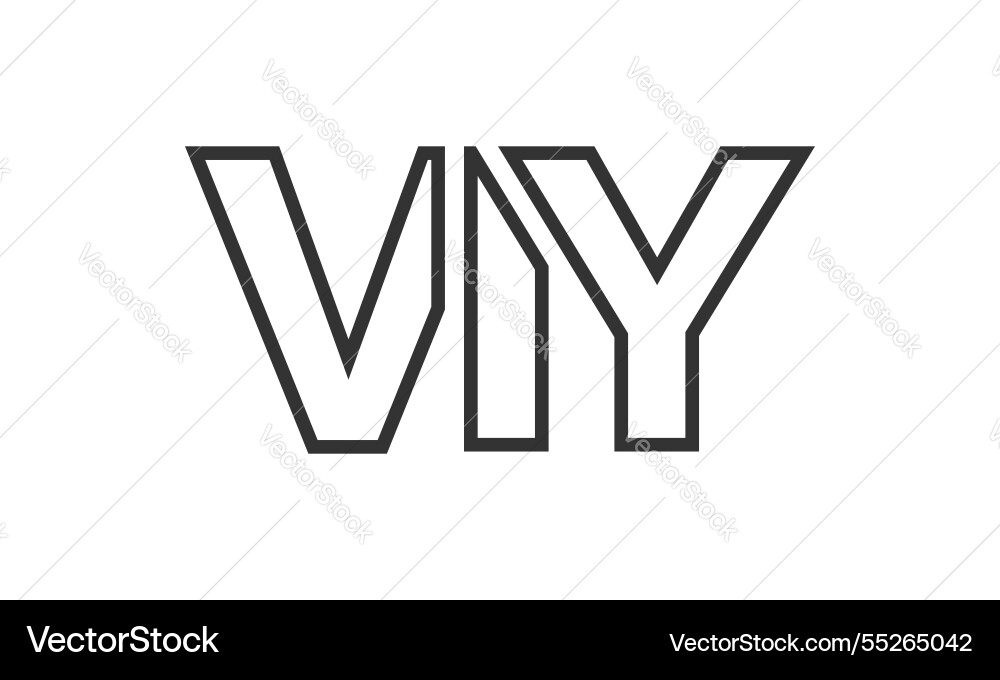 Viy logo design template with strong and modern Vector Image