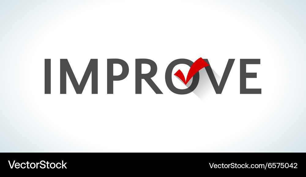 Word improve isolated on white background Vector Image