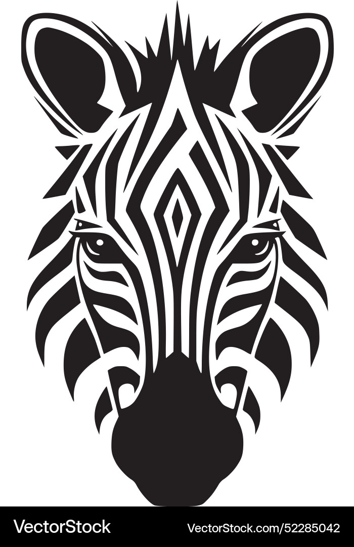 Zebra - minimalist and simple silhouette Vector Image