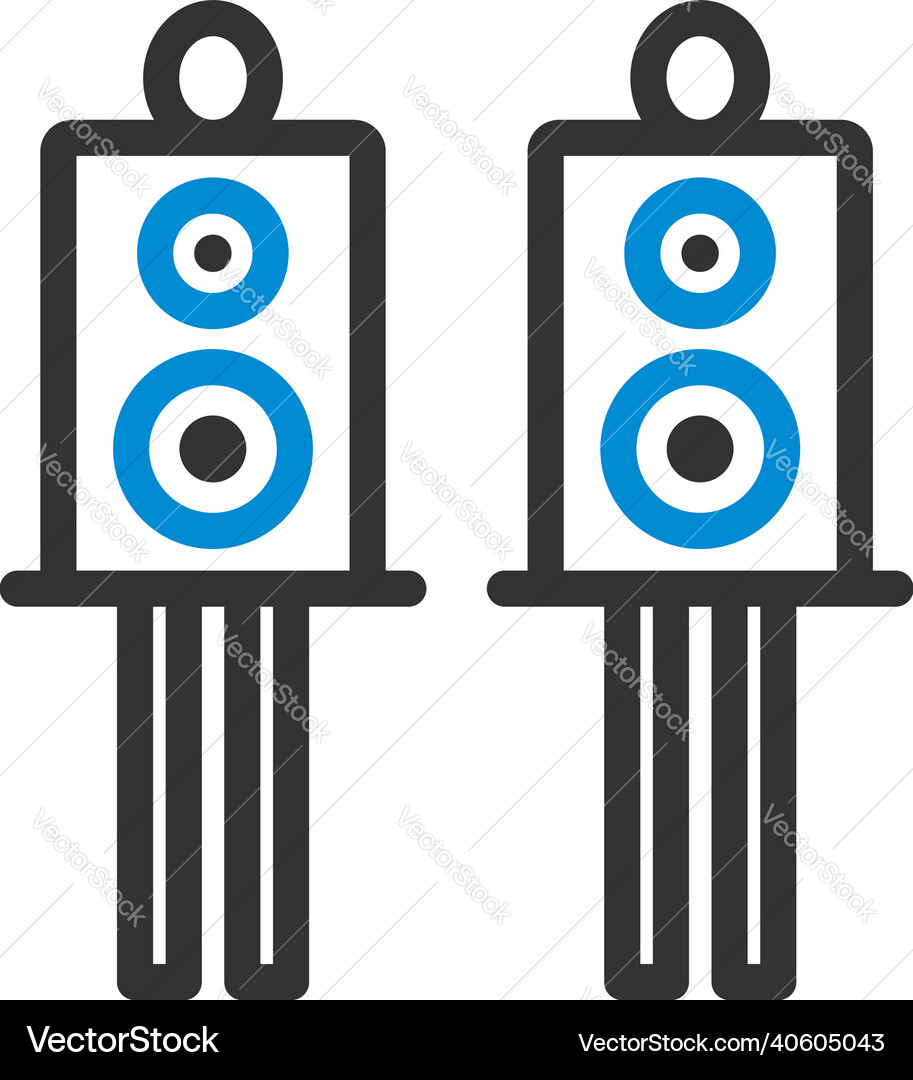 Audio system speakers icon Royalty Free Vector Image