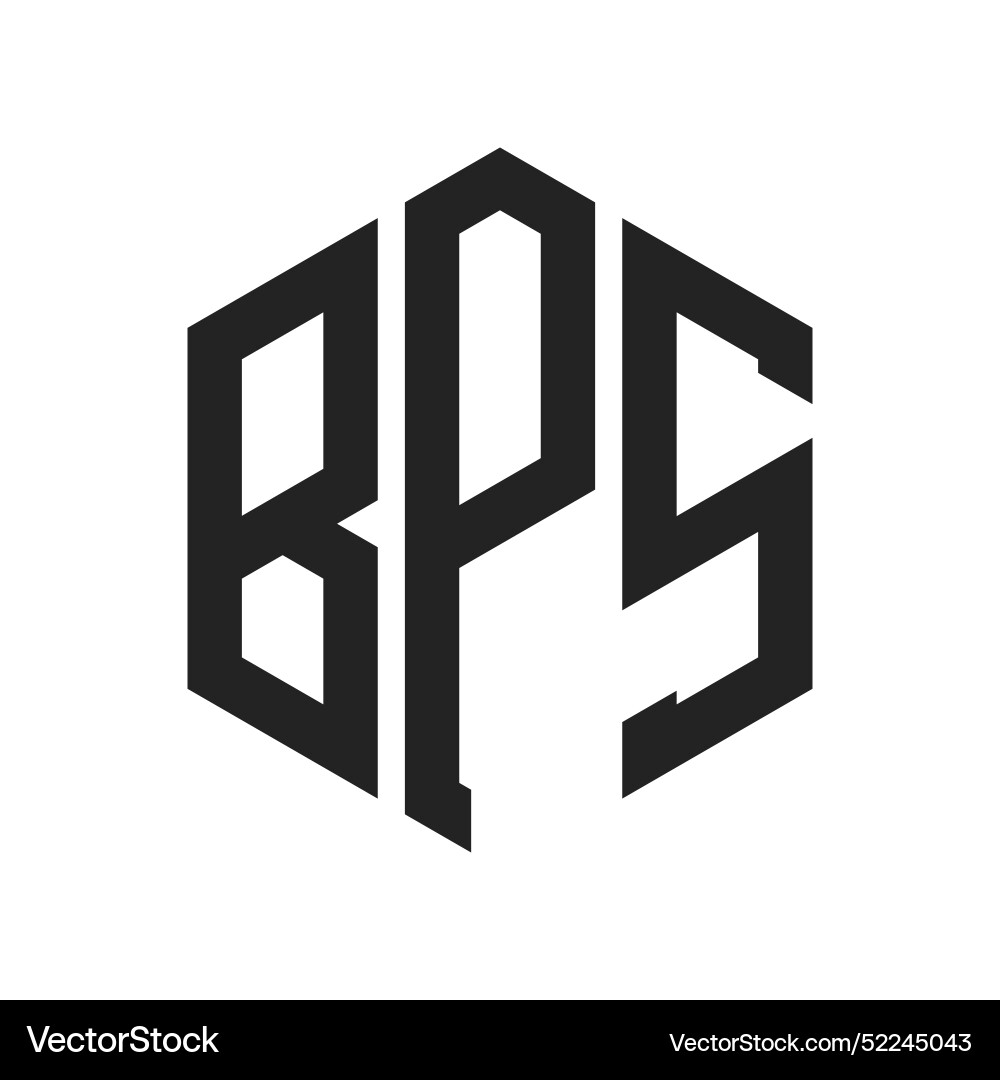 Bps logo design initial letter bps monogram logo Vector Image