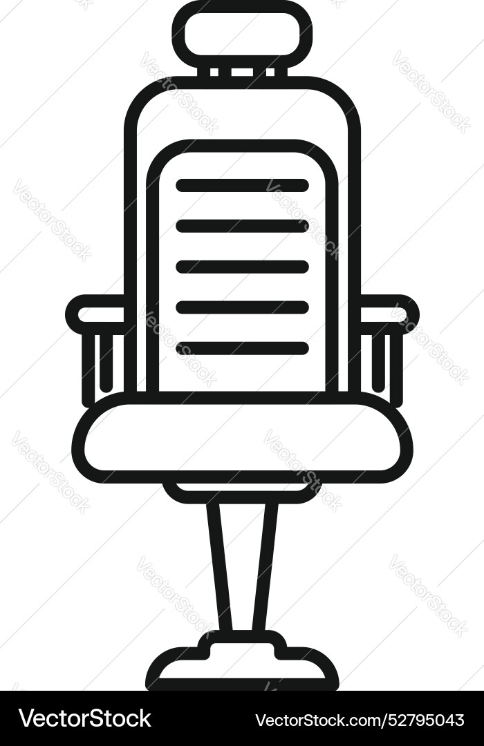 Comfortable office chair with headrest icon for Vector Image