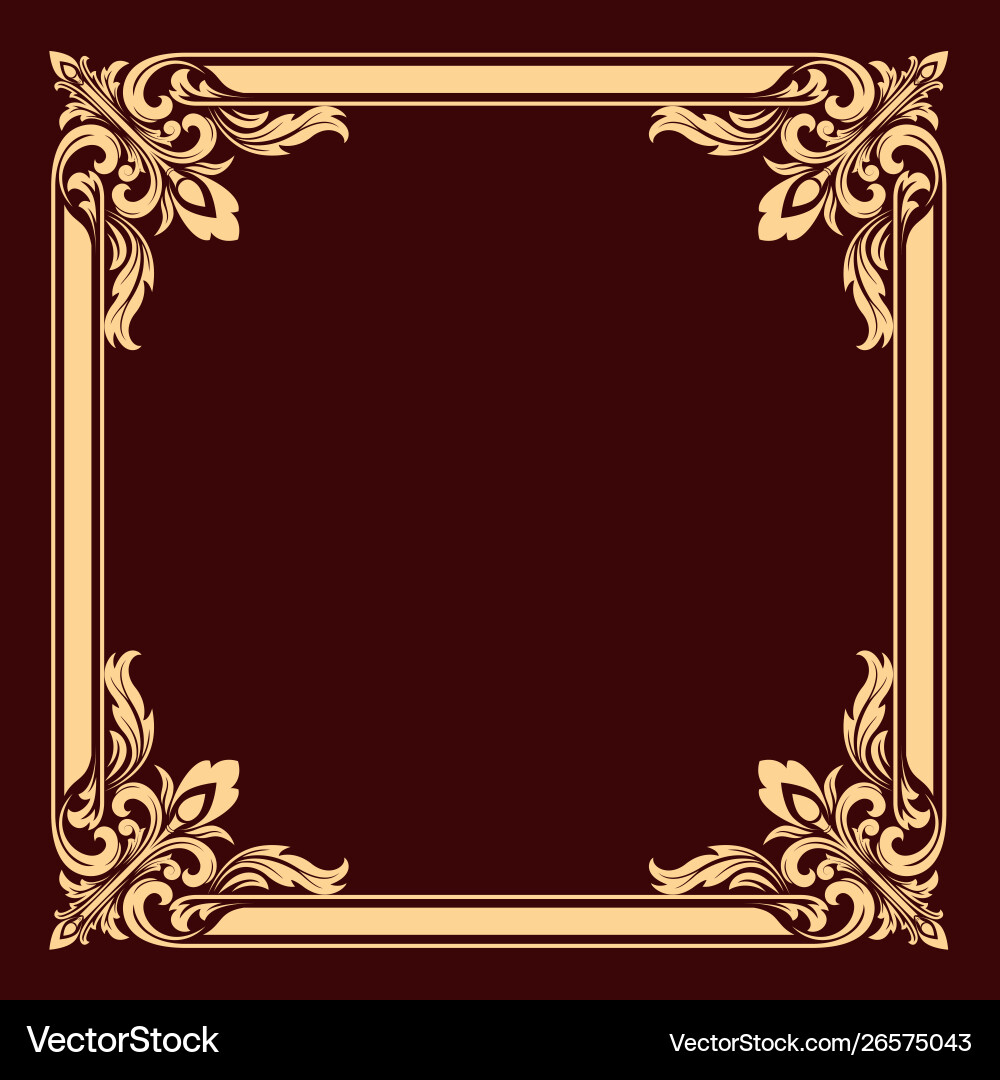 Decorative frame Royalty Free Vector Image - VectorStock