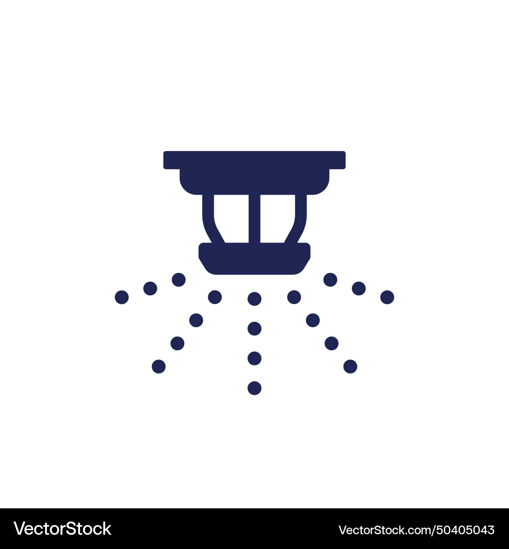 Fire sprinkler icon on white Royalty Free Vector Image