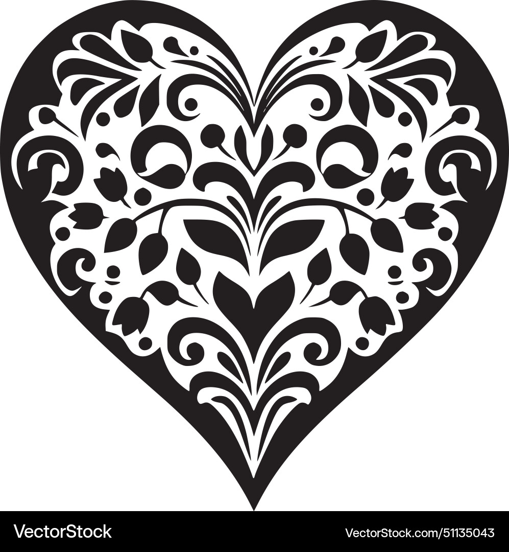 Heart - minimalist and simple silhouette Vector Image