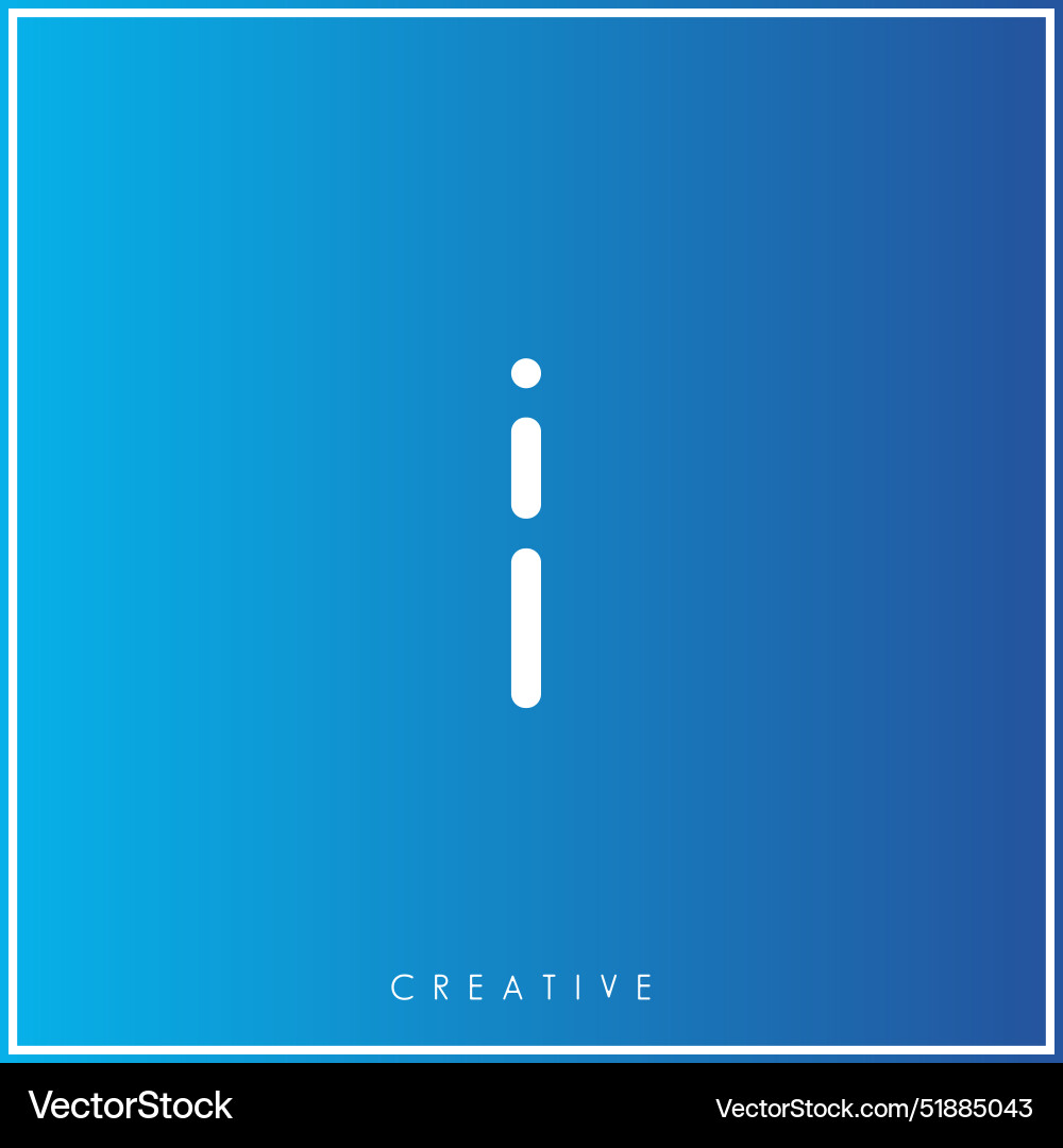 I creative white latter logo design minimal latte Vector Image