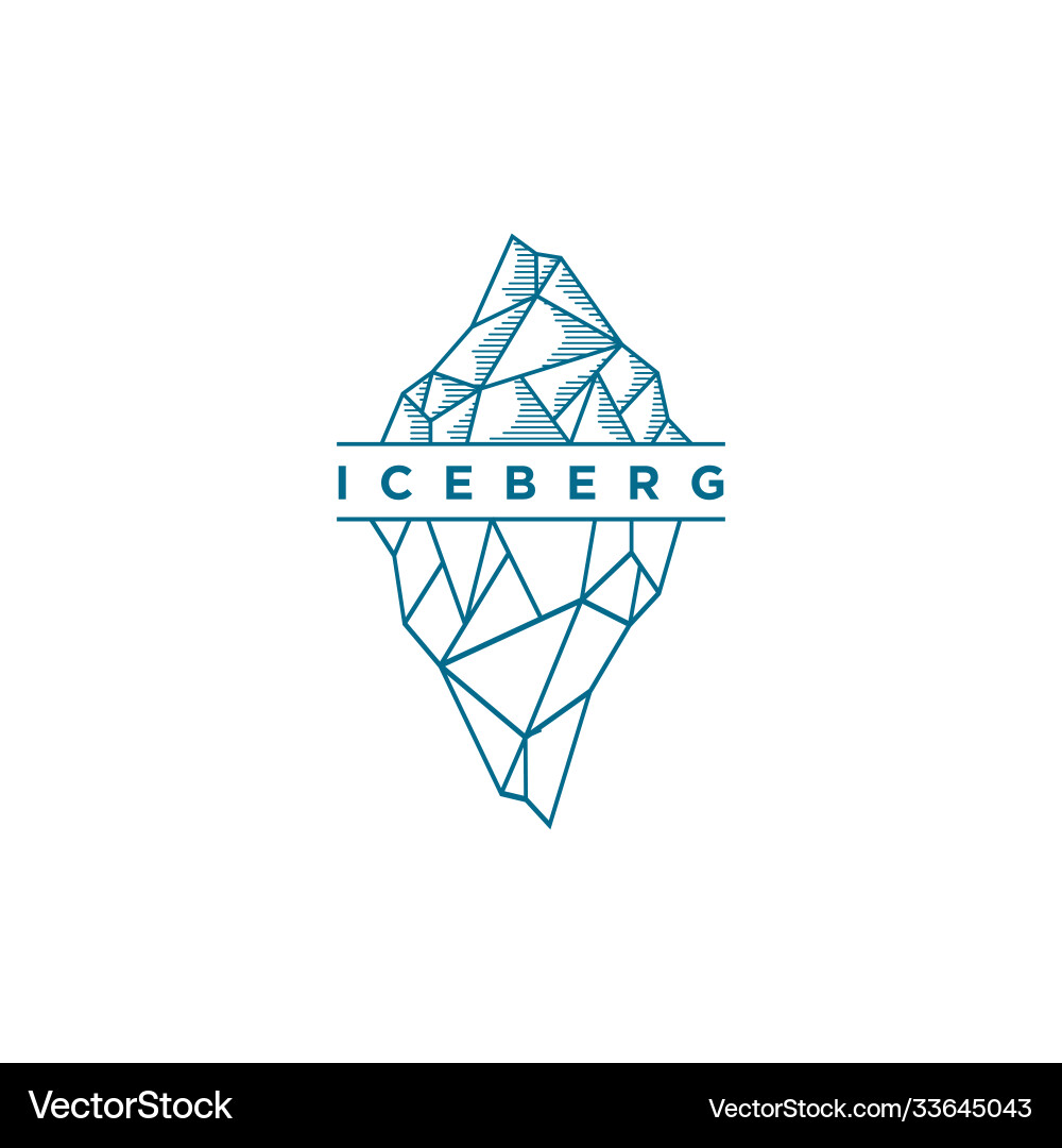 Iceberg logo design template Royalty Free Vector Image