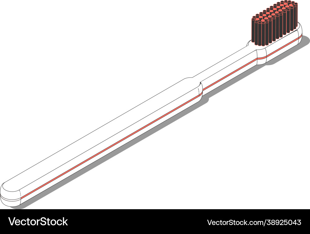 Isometric toothbrush icon Royalty Free Vector Image