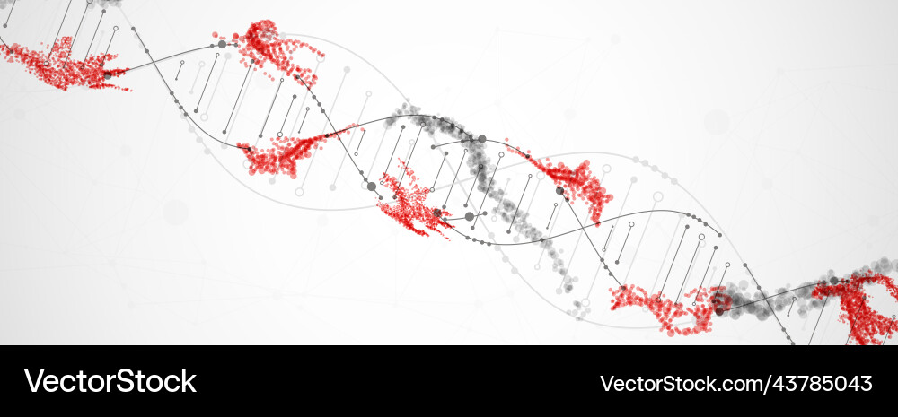 Science template wallpaper or banner with a dna Vector Image