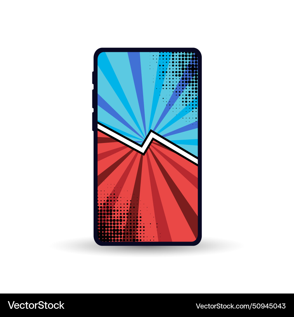 Versus comic fight background mobile phone app Vector Image