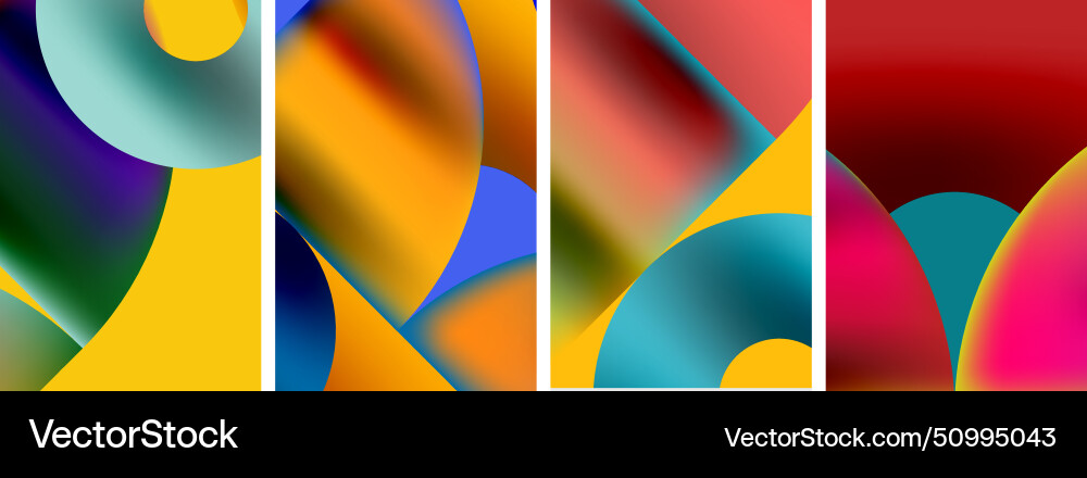 Vibrant abstract art with colorful triangles and Vector Image
