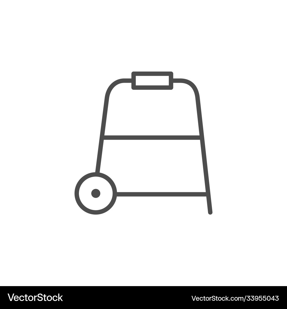Walking frame line outline icon Royalty Free Vector Image