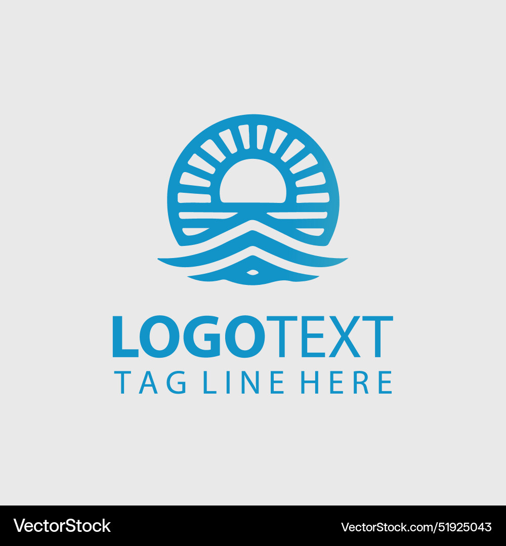 Waves logo Royalty Free Vector Image - VectorStock
