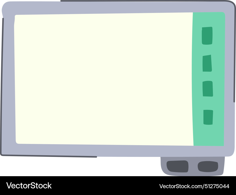 Display interactive smartboard cartoon Royalty Free Vector