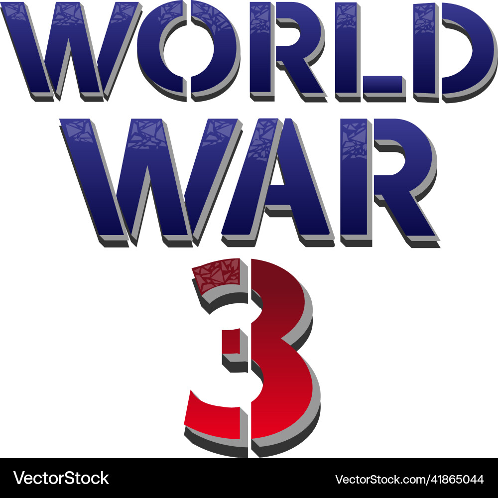 Font design with word world war iii Royalty Free Vector