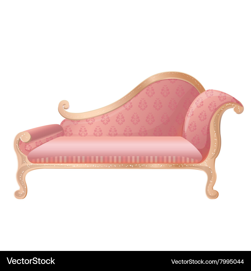 Luxurious pink sofa for house Royalty Free Vector Image