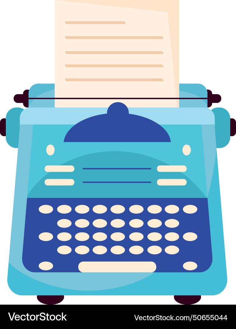 Poetry writing on typewriter Royalty Free Vector Image