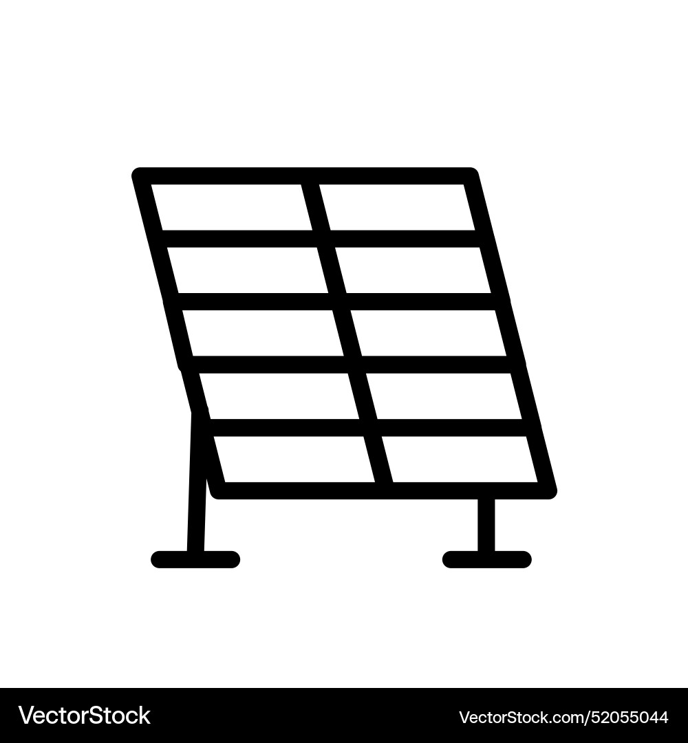 Solar collector icon for renewable energy Vector Image