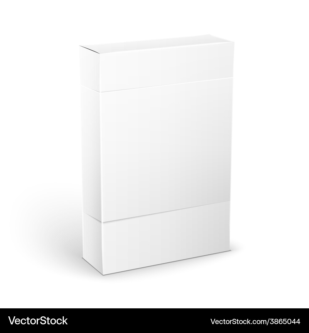 White product package box mock up template Vector Image