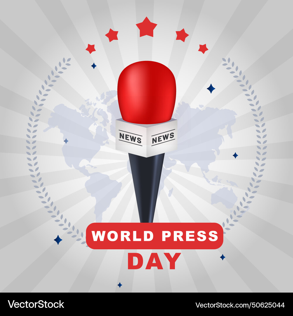 World press day cartoon eps Royalty Free Vector Image