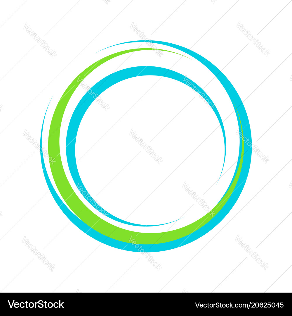 Abstract vibrant lens circle symbol logo design Vector Image