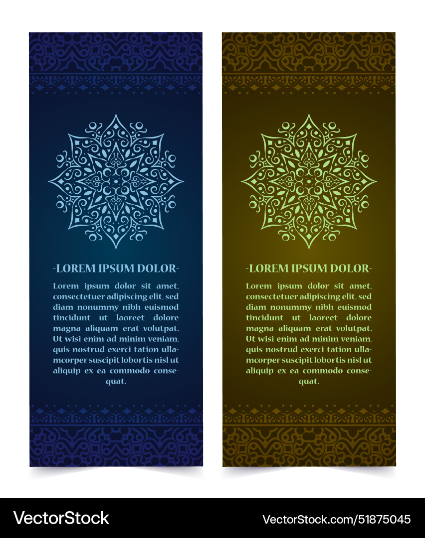 Colorful mandala decorative card design Royalty Free Vector
