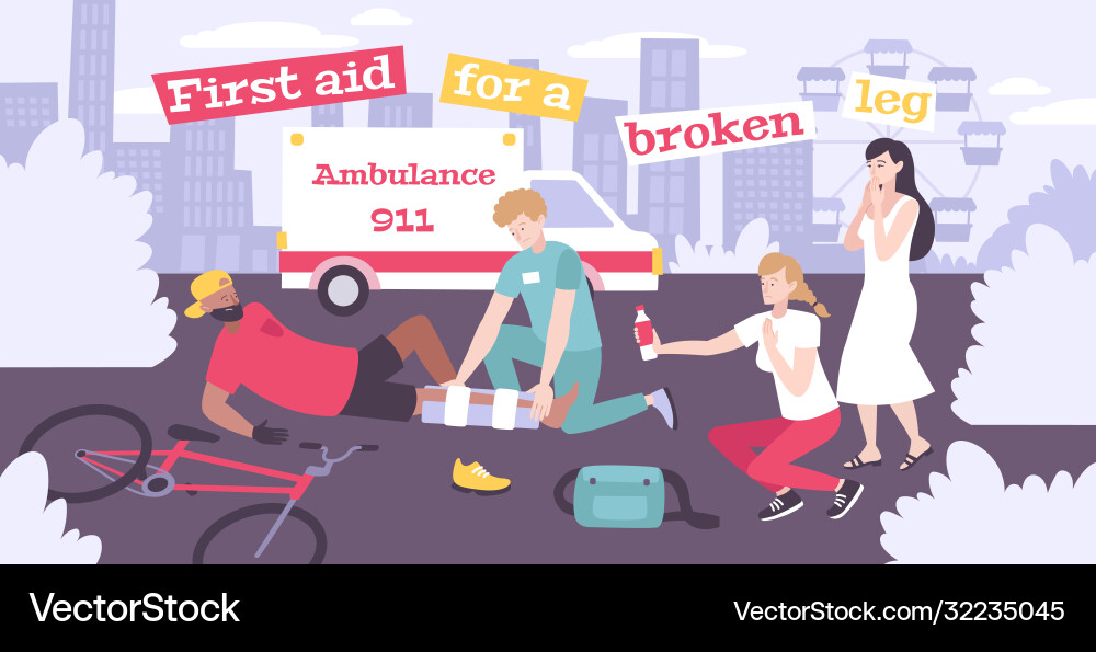 Erste Hilfe Bruchmasse Lizenzfreies Vektorbild