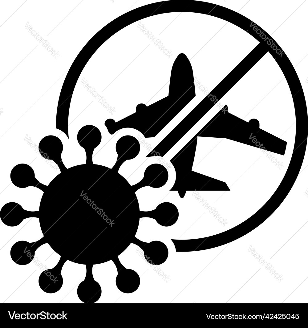 Flight cancelled icon Royalty Free Vector Image