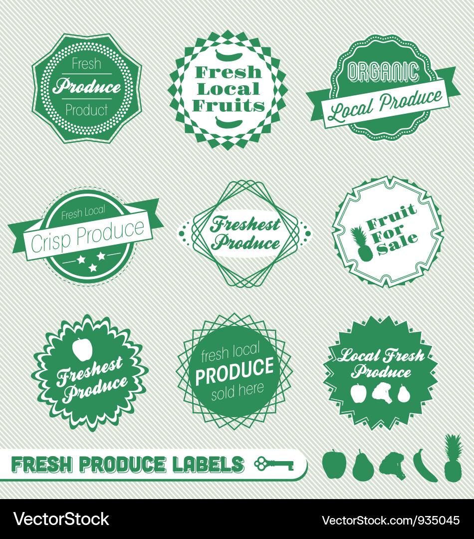 Produce Labels Vector Images (over 19,000)