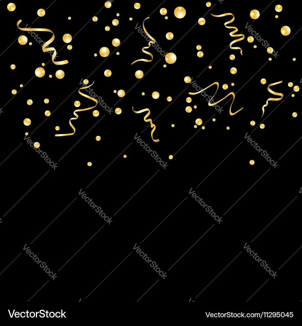 Gold confetti background Royalty Free Vector Image