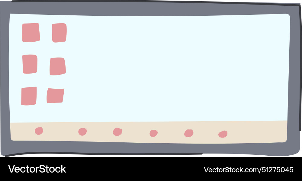 Modern interactive smartboard cartoon Royalty Free Vector