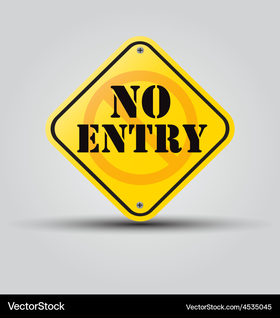 No entry Royalty Free Vector Image - VectorStock