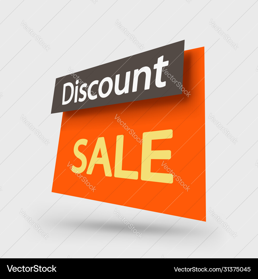 Orange sale element on white Royalty Free Vector Image