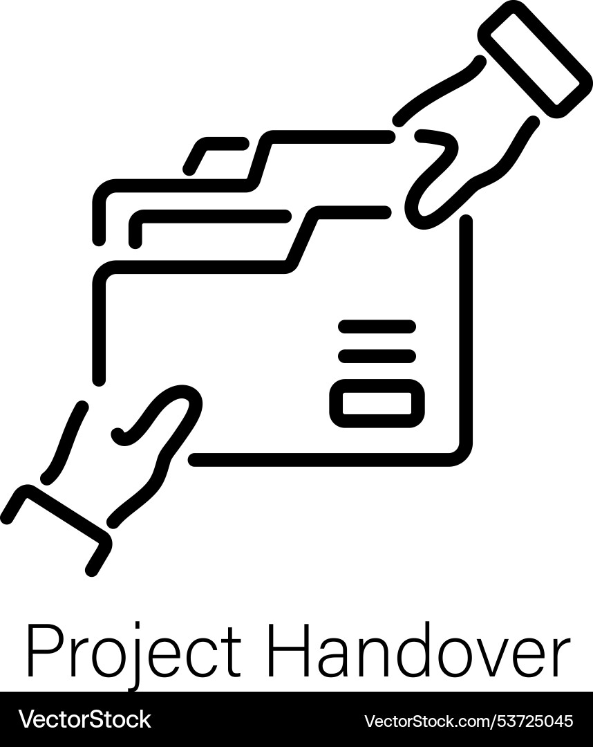 Project handover Royalty Free Vector Image - VectorStock