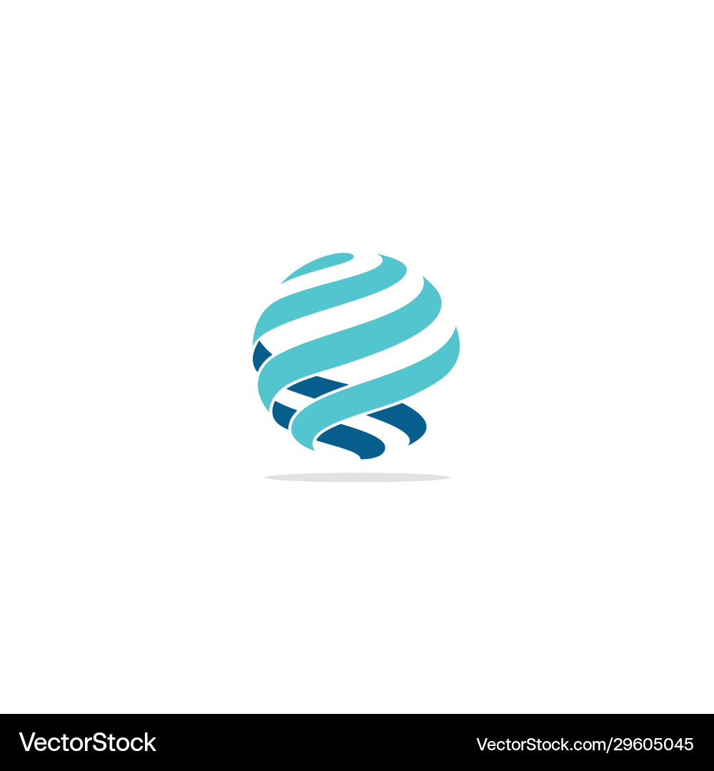 Round sphere circle technology logo Royalty Free Vector