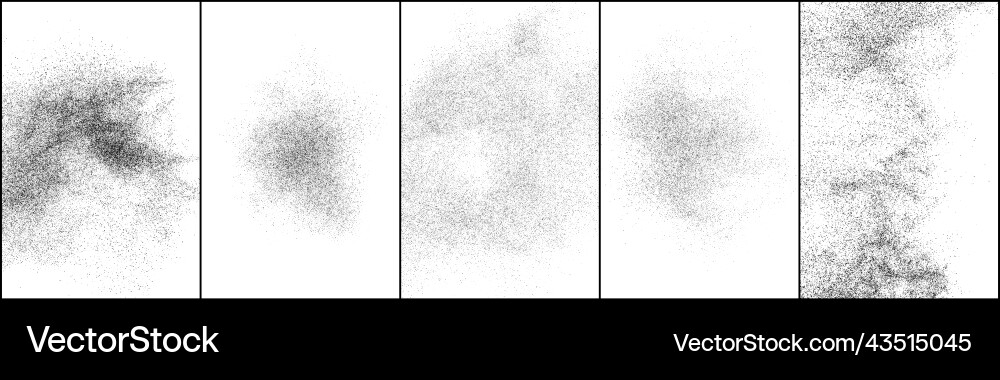 Set of abstract black texture Royalty Free Vector Image