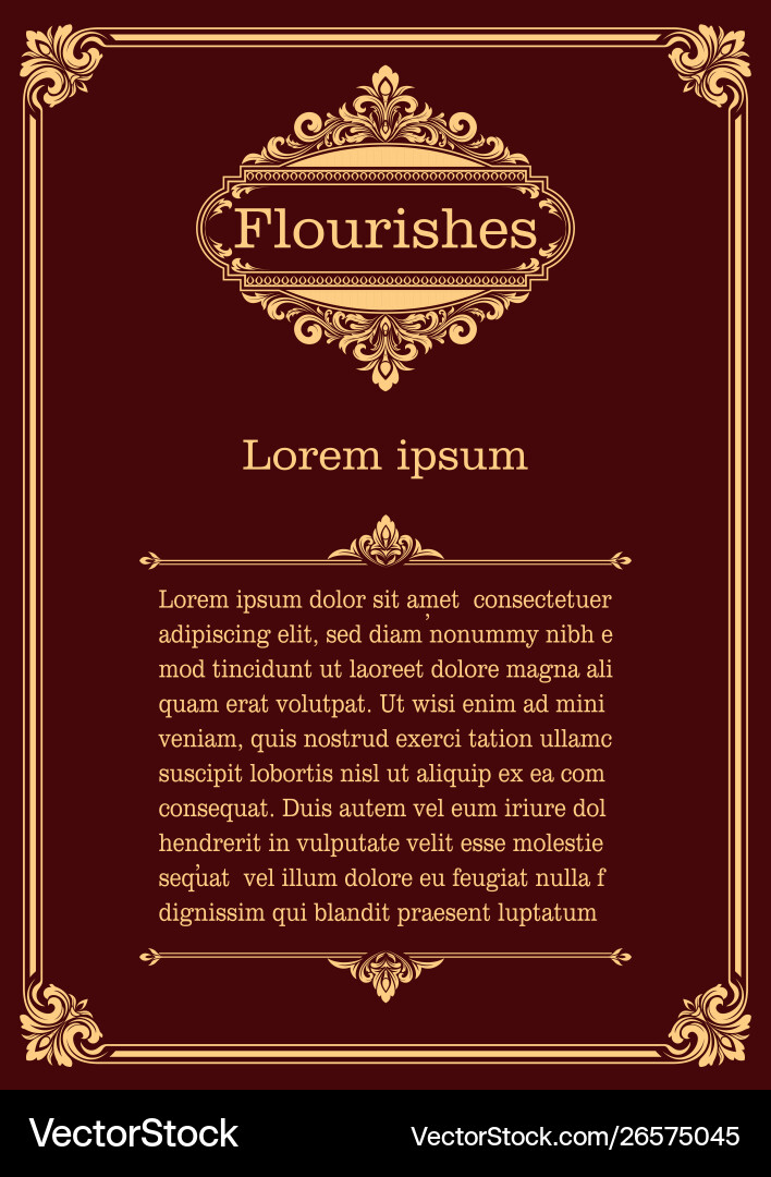 Vintage Filigree Frame Royalty Free Vector Image