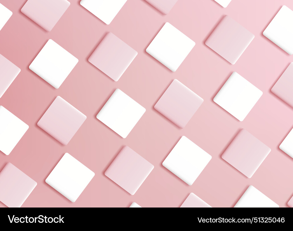 A repeating pattern of white and pink squares Vector Image
