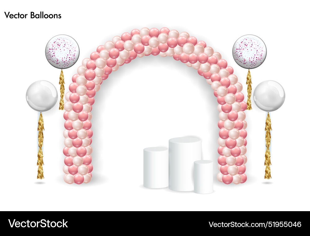 Balloons arch helium bunch arches Royalty Free Vector Image