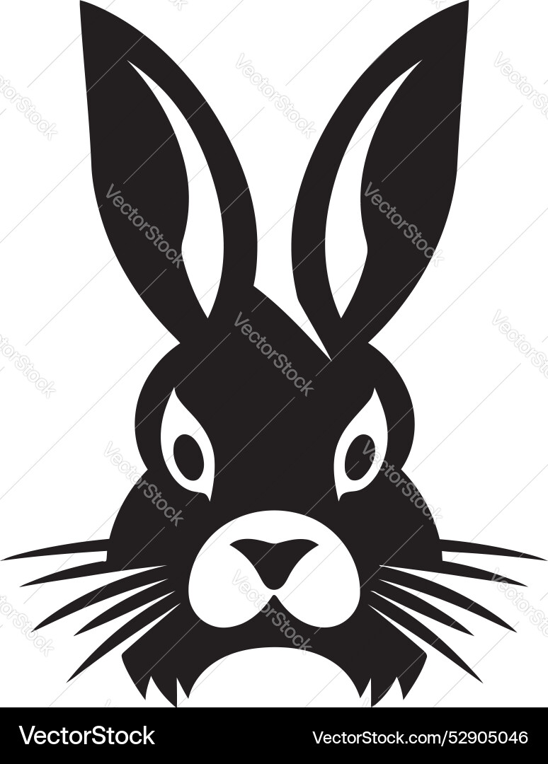 Black hare logo a strong and bold for any Vector Image