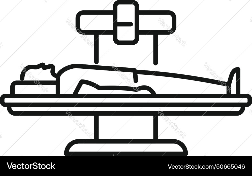 Client bed scan icon outline xray image Royalty Free Vector Client bed scan icon outline xray image Royalty Free Vector