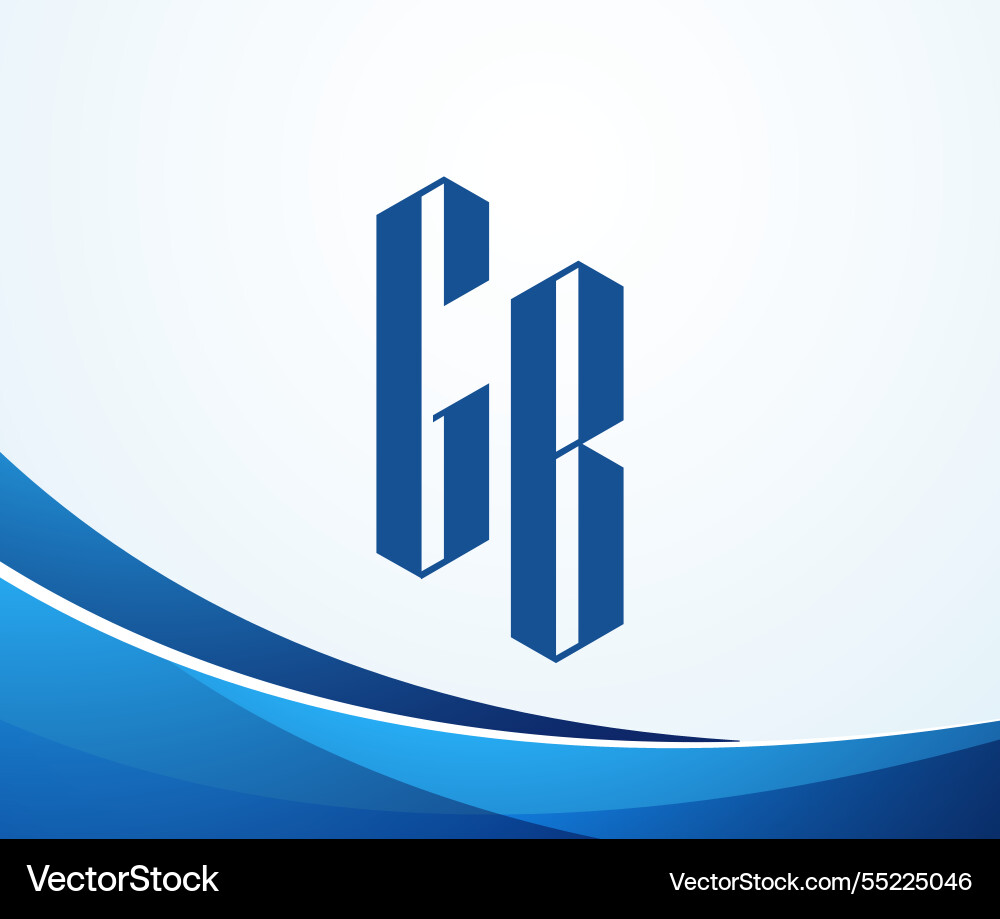 Gb alphabet letter logo design template elements Vector Image