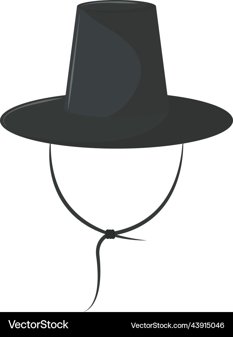 Korean traditional hat Royalty Free Vector Image