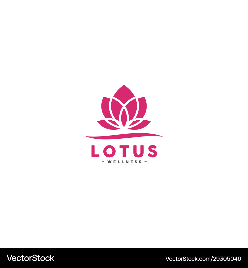 Lotus logo design inspiration and idea Royalty Free Vector