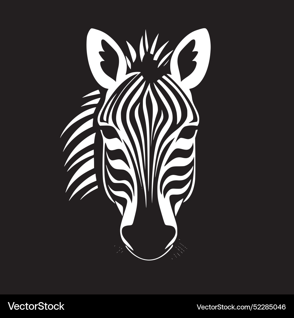 Zebra - minimalist and simple silhouette Vector Image